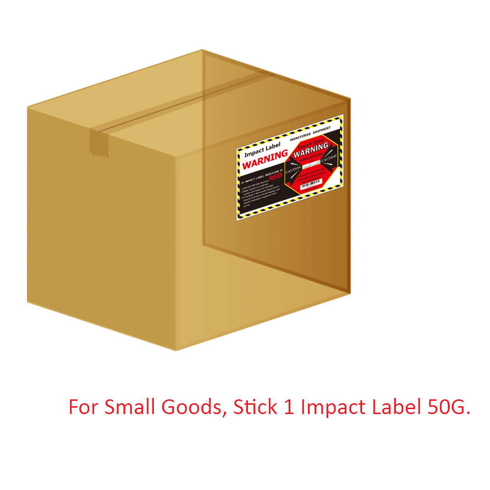 🛡️ Impact Label 50G Shock Indicator- Red| cartonbox.sg