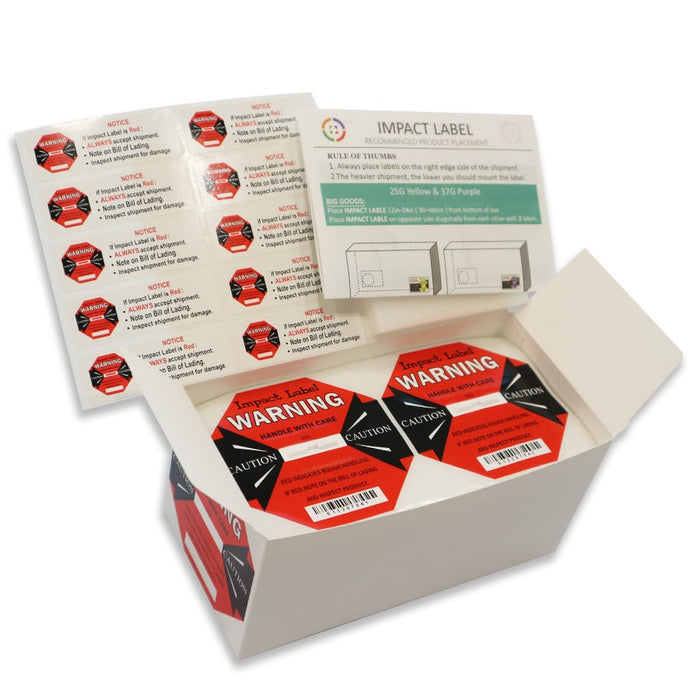 🛡️ Impact Label 50G Shock Indicator- Red| cartonbox.sg
