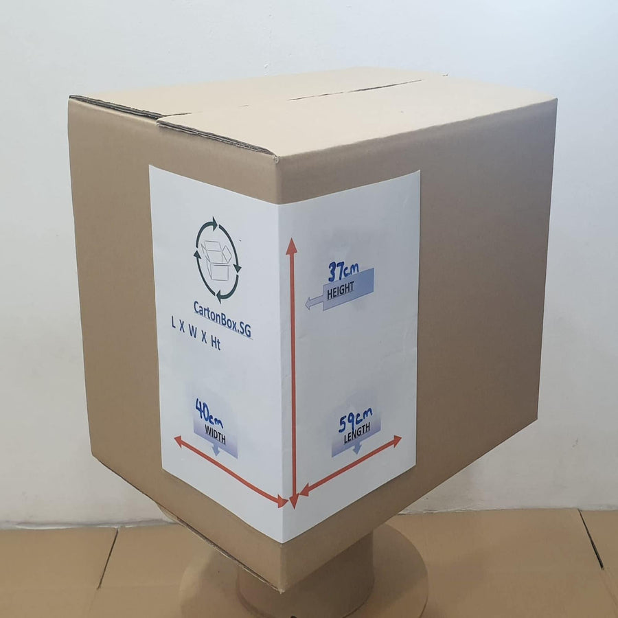 New Large Carton Box : 59cm(L) x 40cm(W) x 37cm(H)| cartonbox.sg