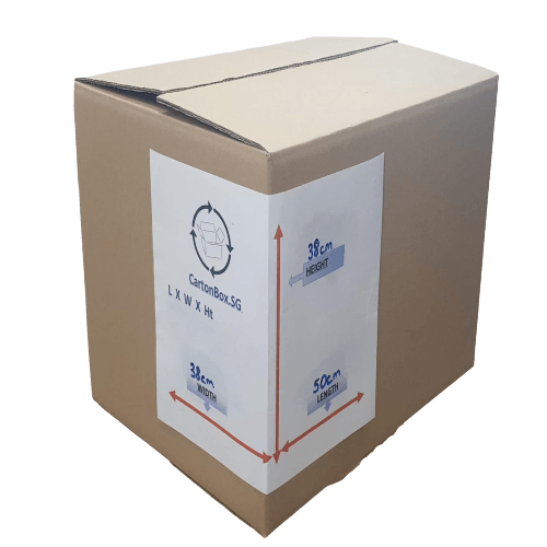 New Standard Carton Box : 50cm(L) x 38cm(W) x 38cm(H)| cartonbox.sg